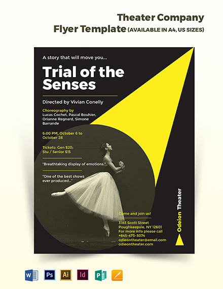 Free Theater Company Flyer Template