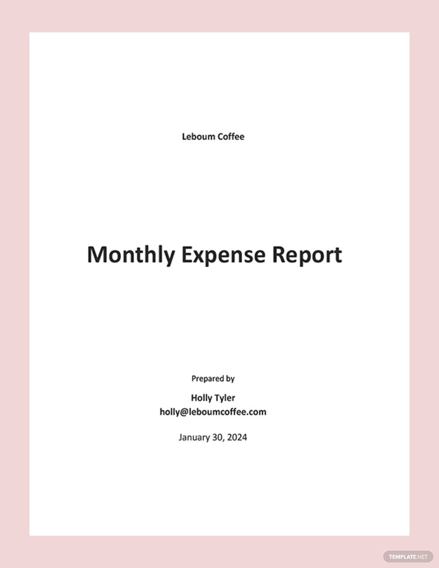 Editable Monthly Expense Report Template Download In Word Google 