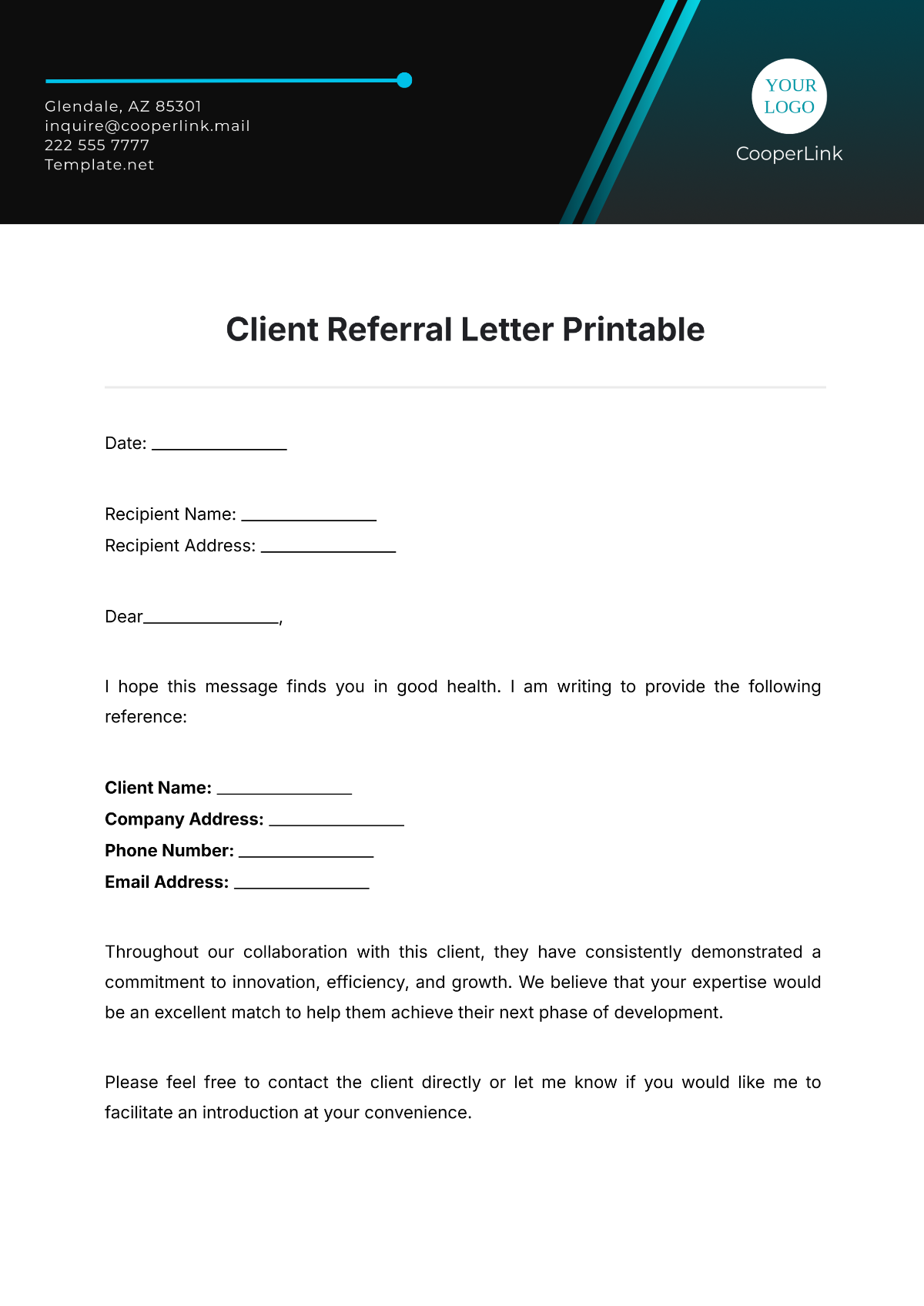 Free Referral Templates To Edit Online Free Referral Templates To Edit Online