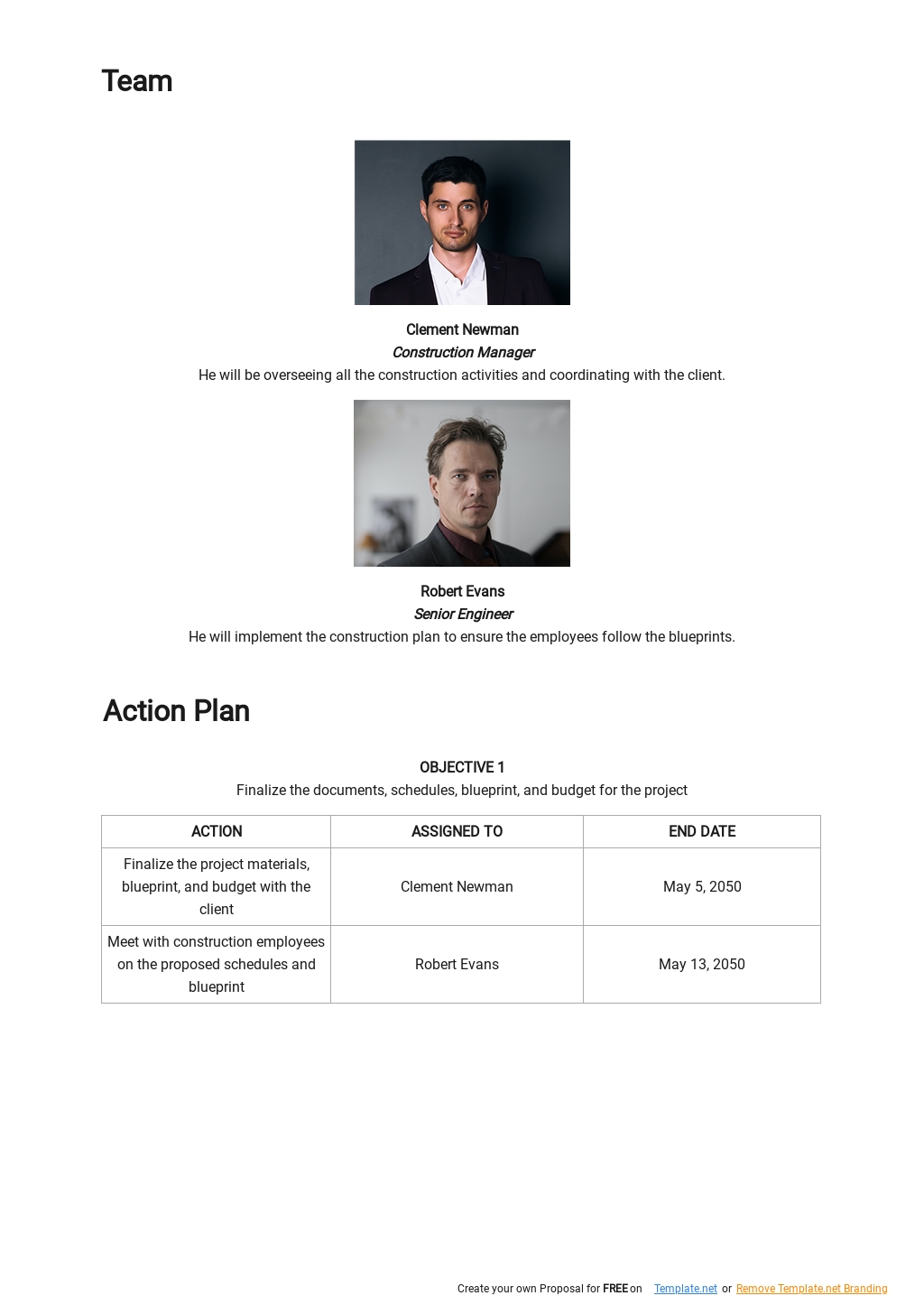 Sample Construction Plan Template - Google Docs, Word, Apple Pages, PDF ...