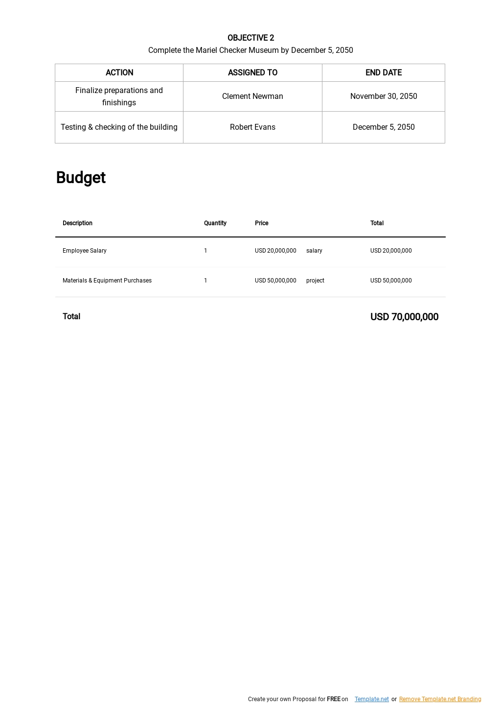 Sample Construction Plan Template - Google Docs, Word, Apple Pages, PDF ...