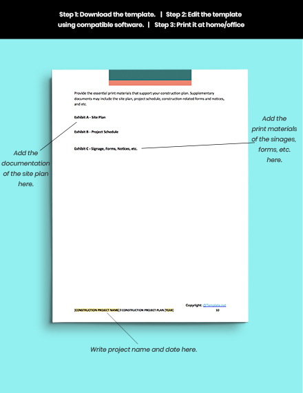 Sample Construction Plan Template - Google Docs, Word, Apple Pages, PDF ...