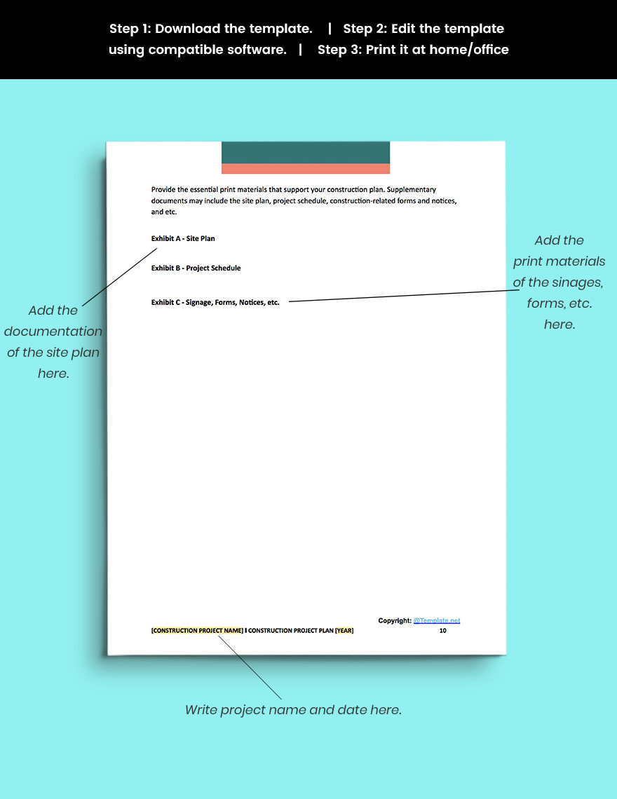 Sample Construction Plan Template - Google Docs, Word, Apple Pages, PDF ...