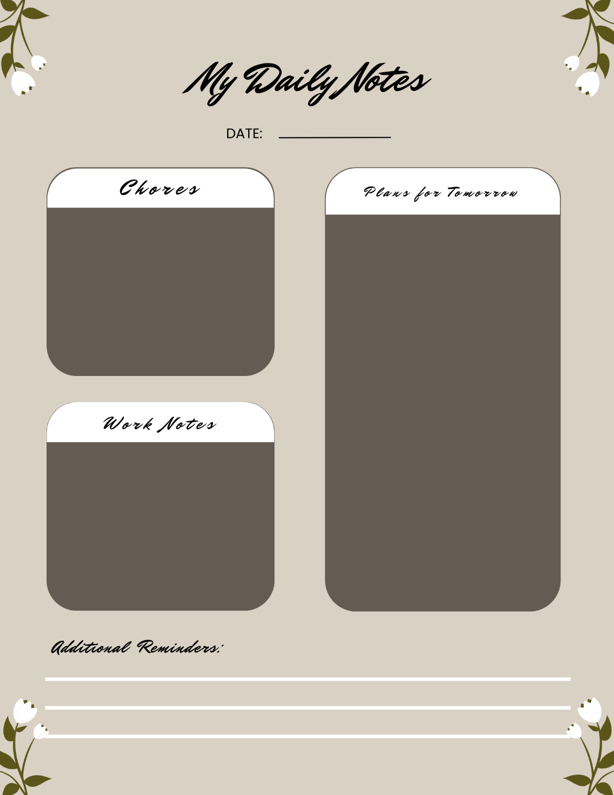 Free Summary Note Templates Editable And Printable