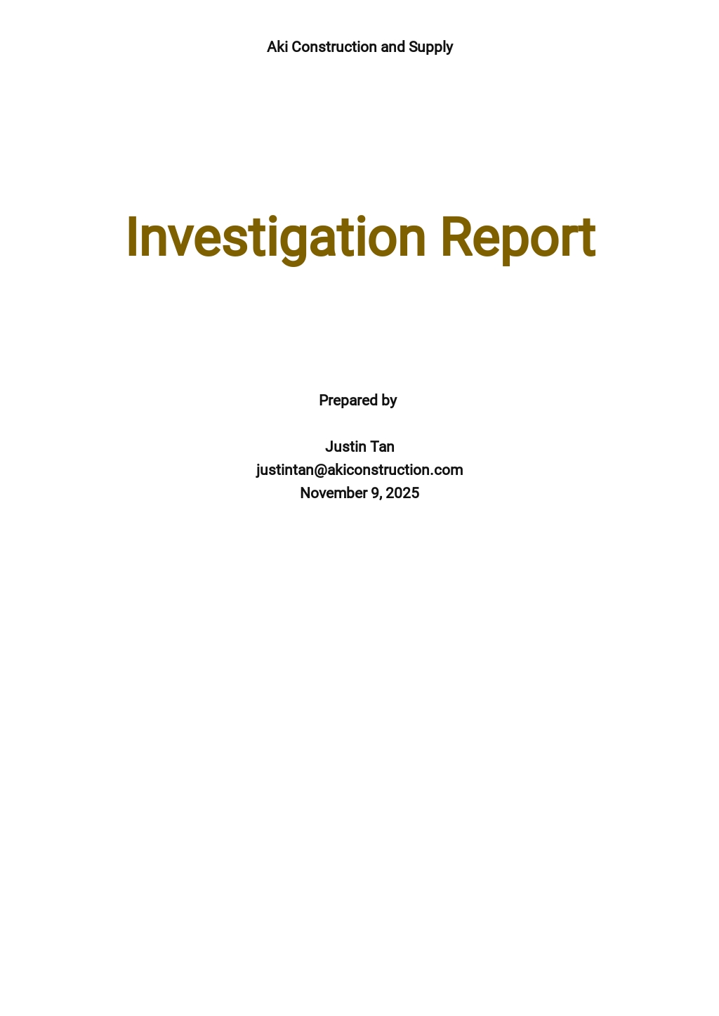 10+ FREE Investigation Report Templates [Edit & Download] | Template.net