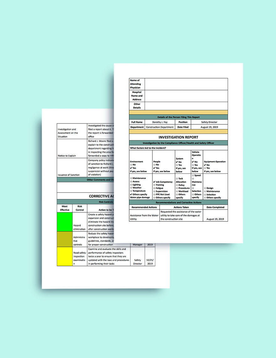 Construction Action Plan Template - Google Docs, Word, Apple Pages ...