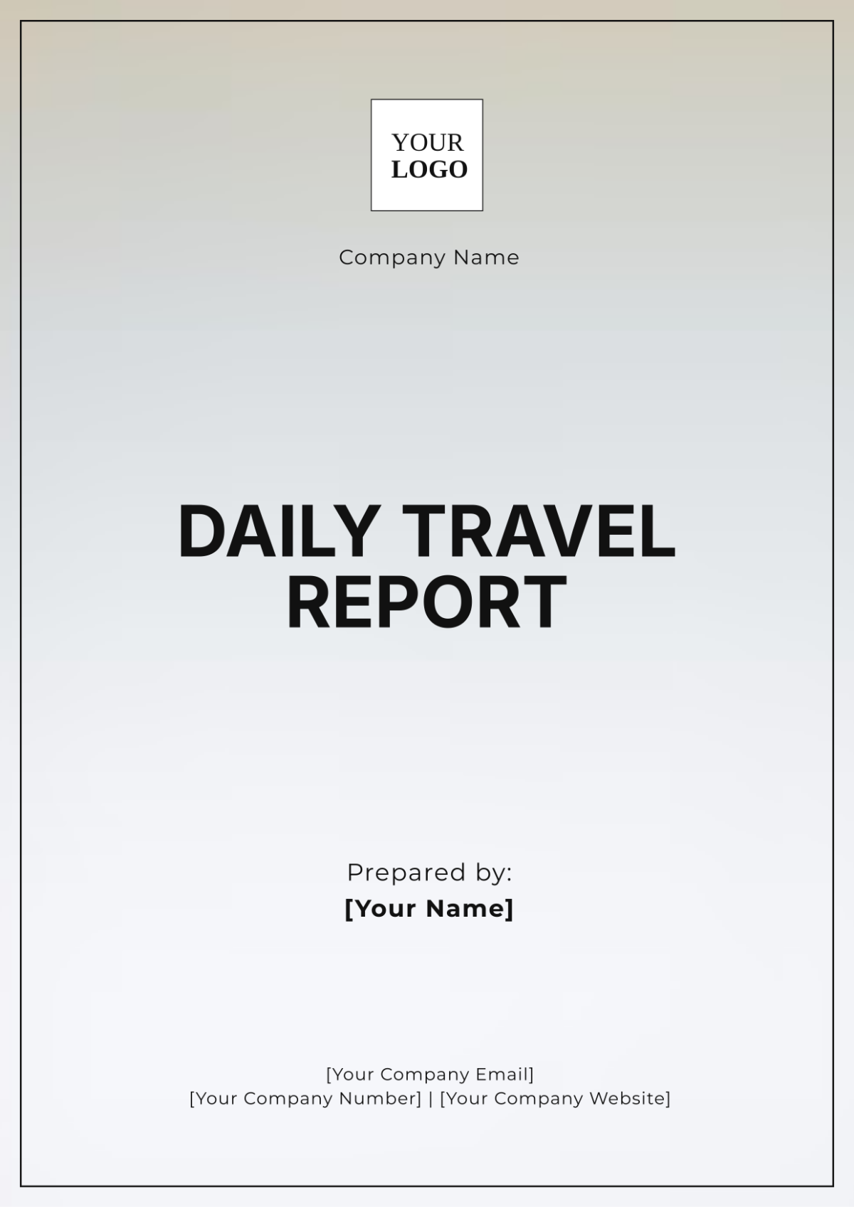 Free Daily Travel Report Template - Edit Online & Download | Template.net