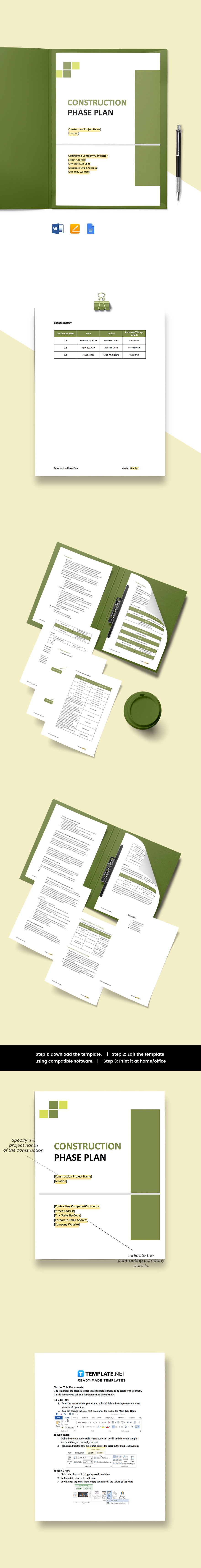 Free Sample Construction Phase Plan Template - Google Docs, Word ...