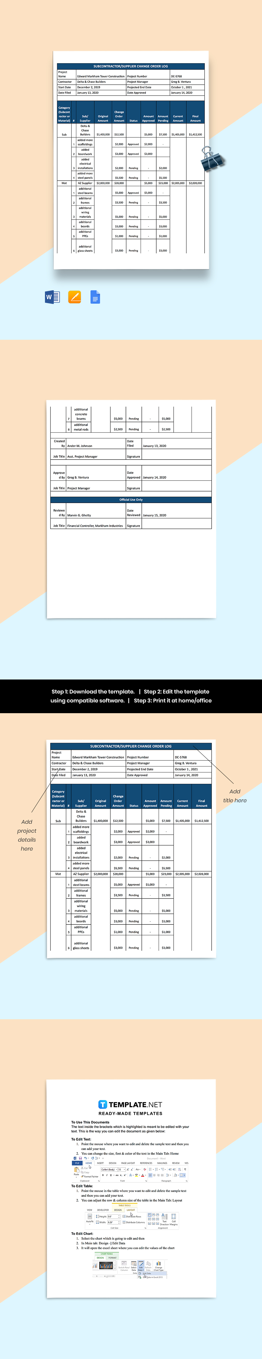 School Contact Log Template - Google Docs, Google Sheets, Excel, Word ...