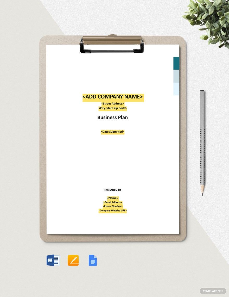 Post Construction Cleaning Business Plan Template In Word Pages