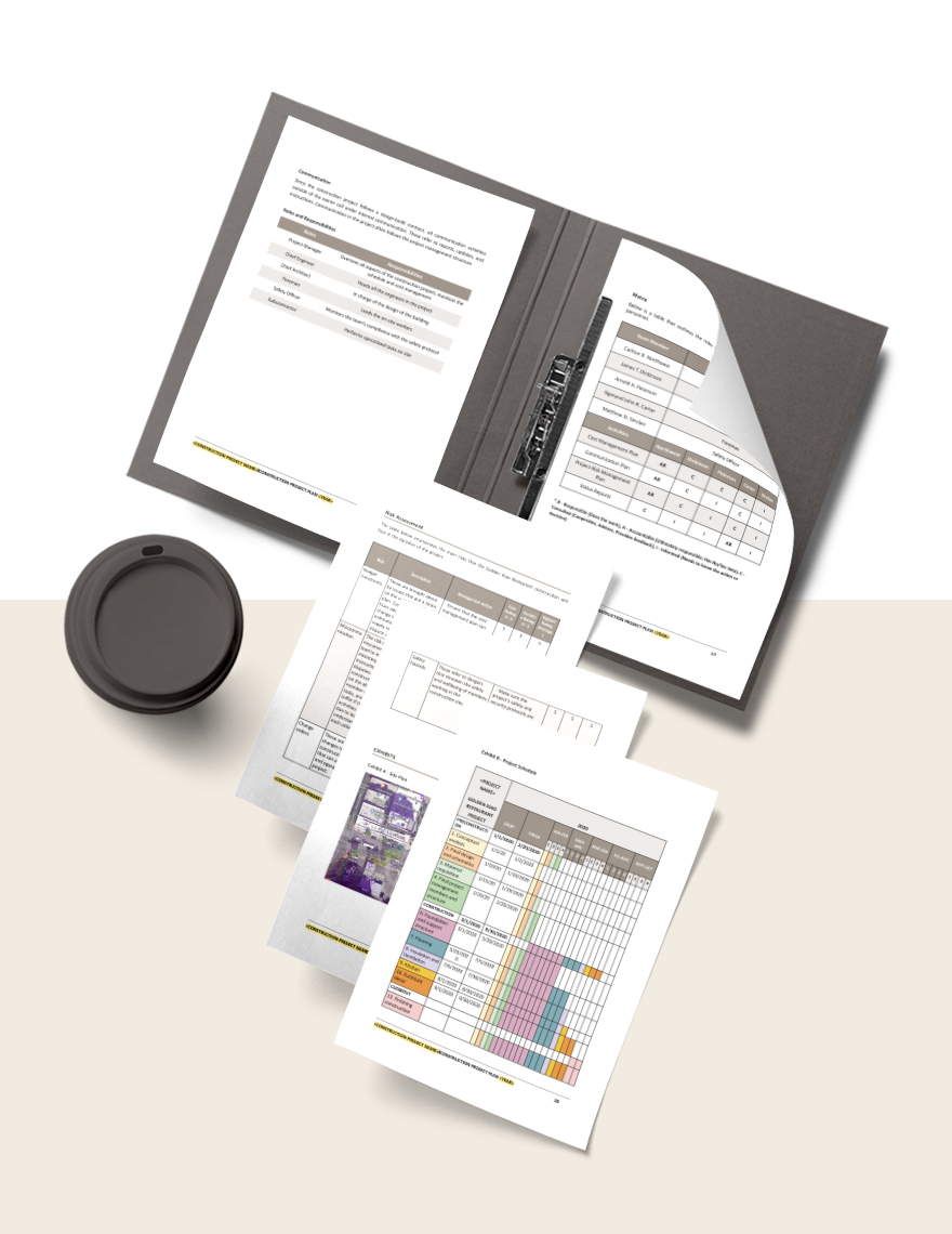 Construction Project Risk Management Plan Template - Google Docs, Word ...