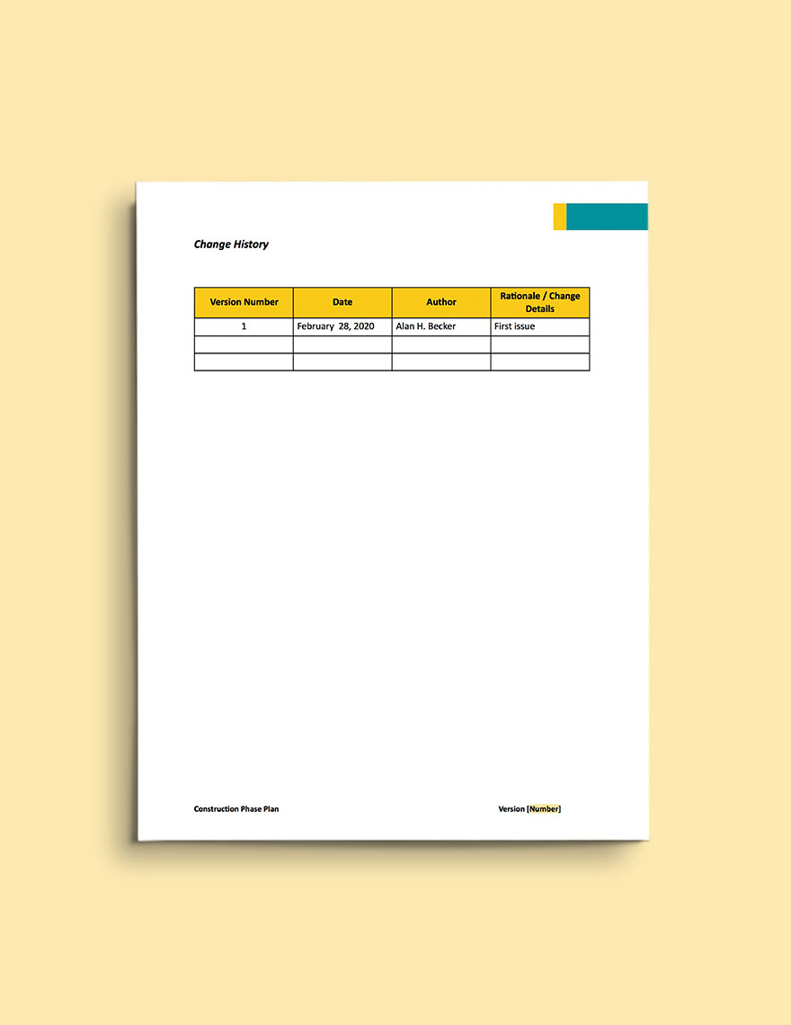 Construction Management Phase Plan Template - Google Docs, Word, Apple ...