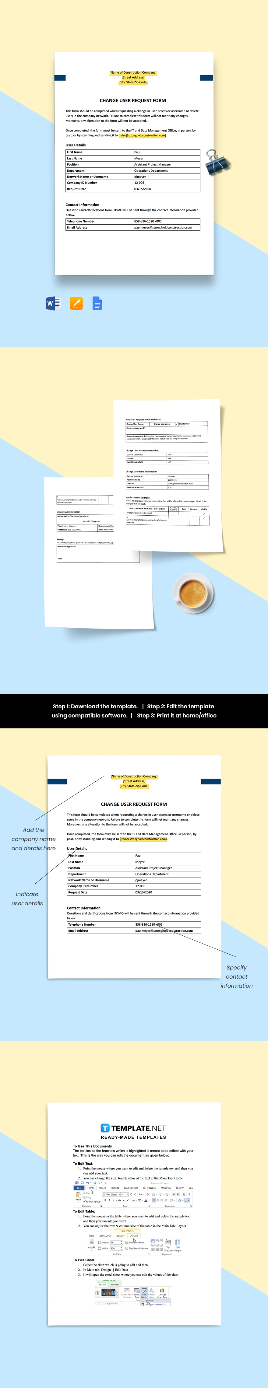 Free Simple Construction Form Template - Google Docs, Word, Apple Pages ...