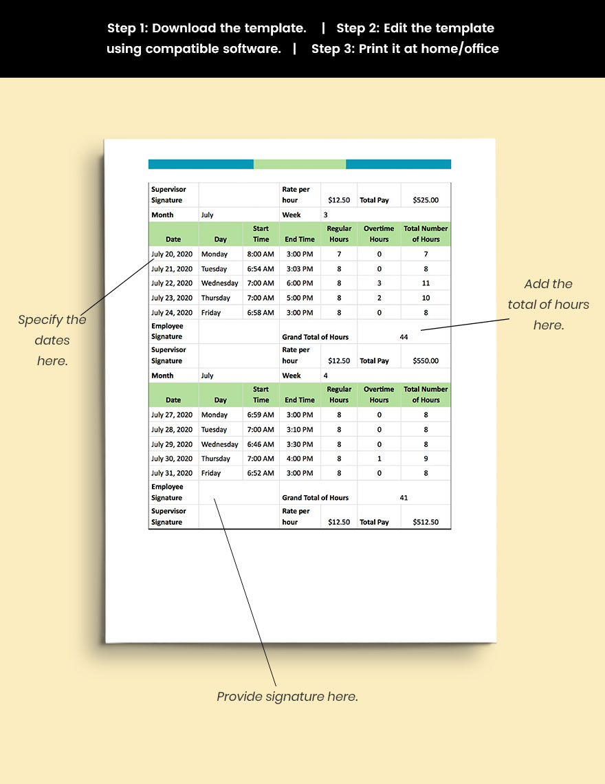 Construction Staff Timesheet Form Template - Google Docs, Word, Apple ...