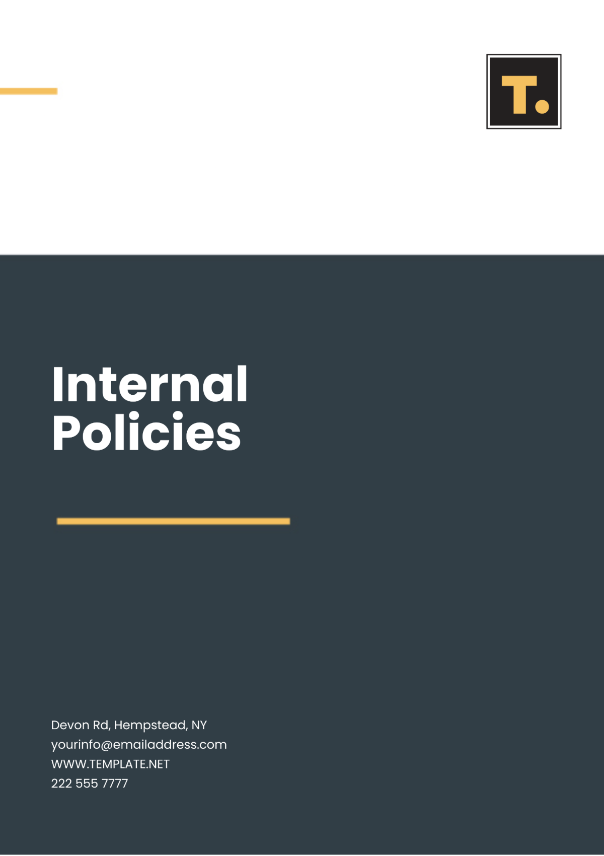 Free Internal Policies Template To Edit Online