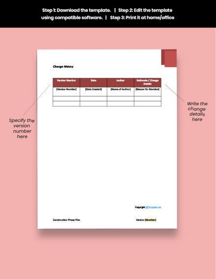 Free Simple Construction Phase Plan Template - Google Docs, Word ...