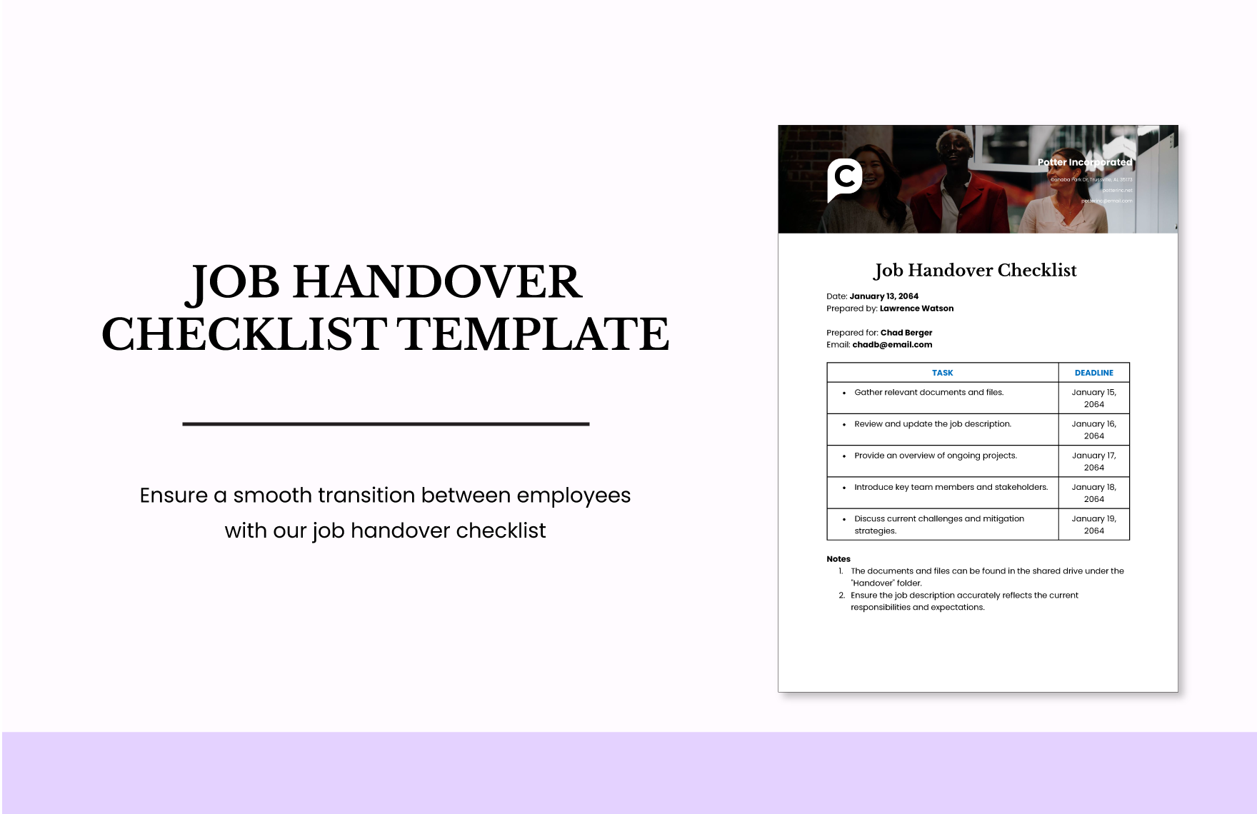 Job Handover Checklist Template Download In Word Google Docs Job Handover Checklist Template Download In Word Google Docs