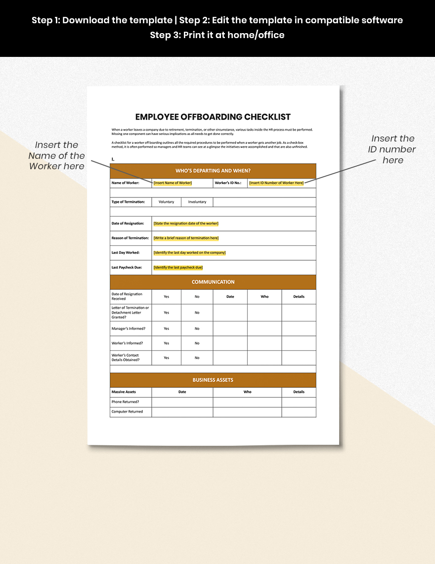 Employee Offboarding Checklist Template - Google Docs, Word, Apple Pages | Template.net