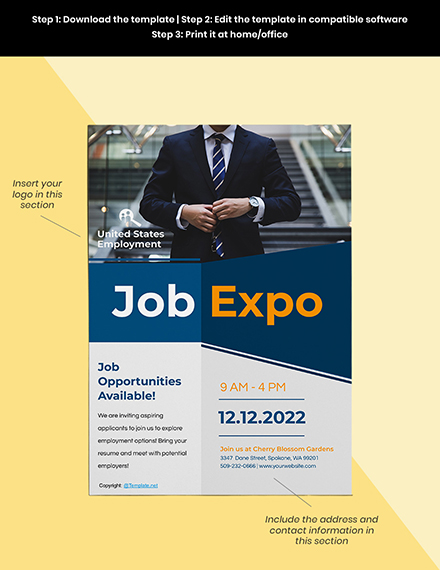 Free Sample HR Poster Template - Illustrator, InDesign, Word, Apple ...