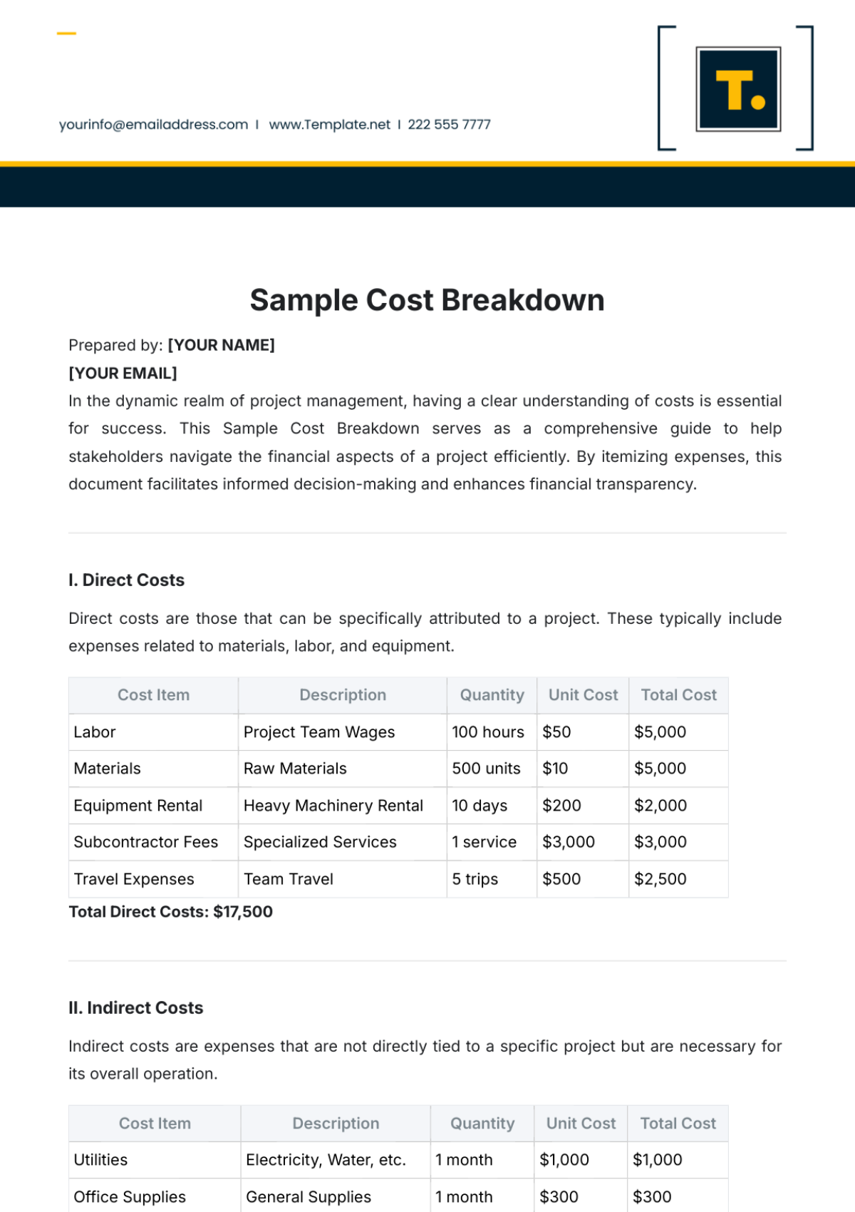 Free Food Costing Template To Edit Online Free Food Costing Template To Edit Online