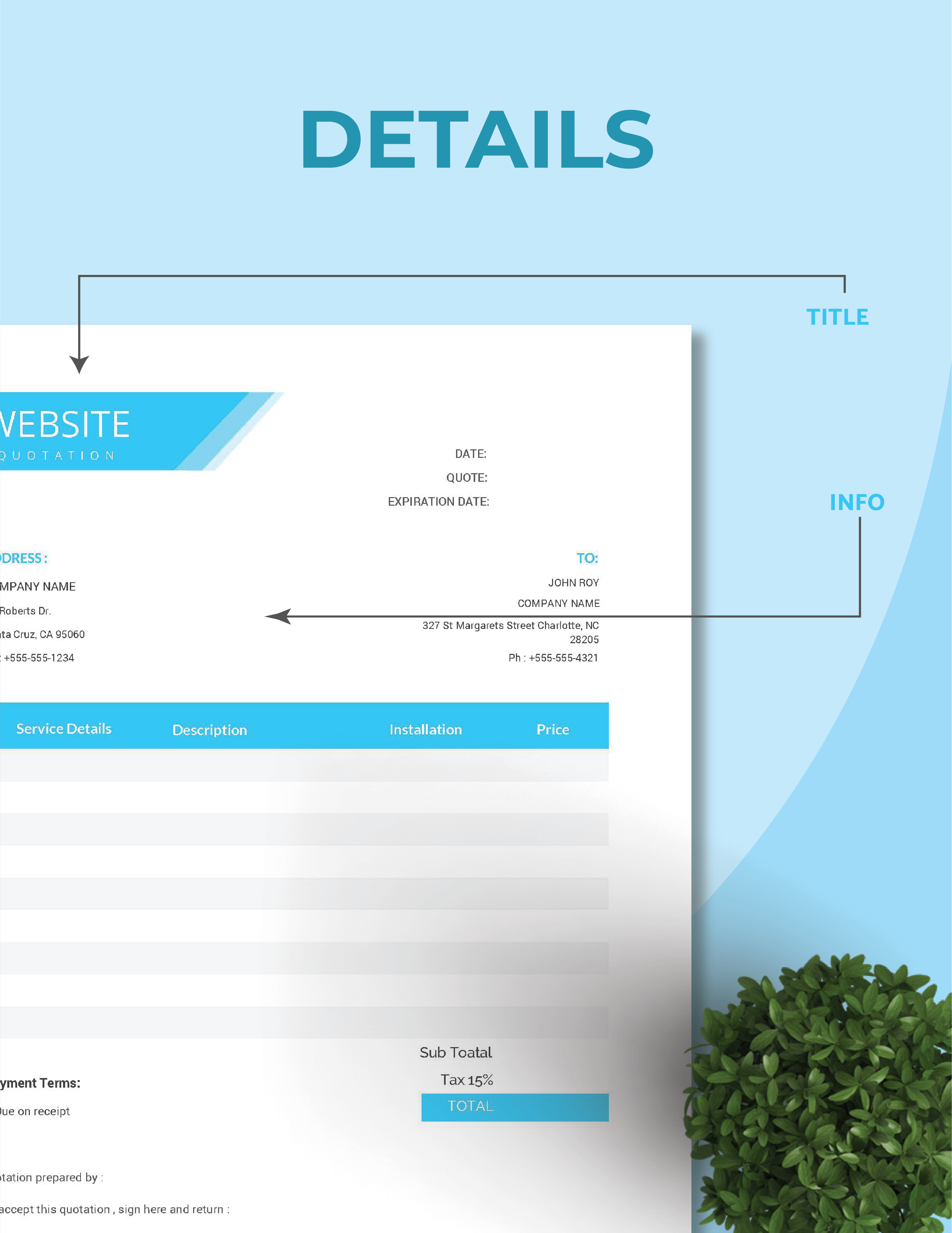 Website Quotation Template - Google Docs, Google Sheets, Excel, Word ...