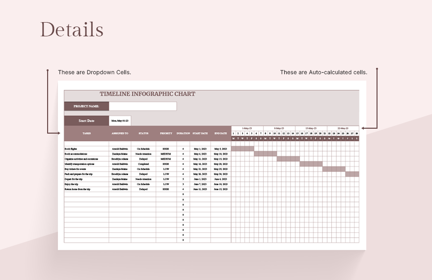Free Timeline Infographic Chart Template - Download in Word, Excel, PDF, Google Sheets, Apple ...