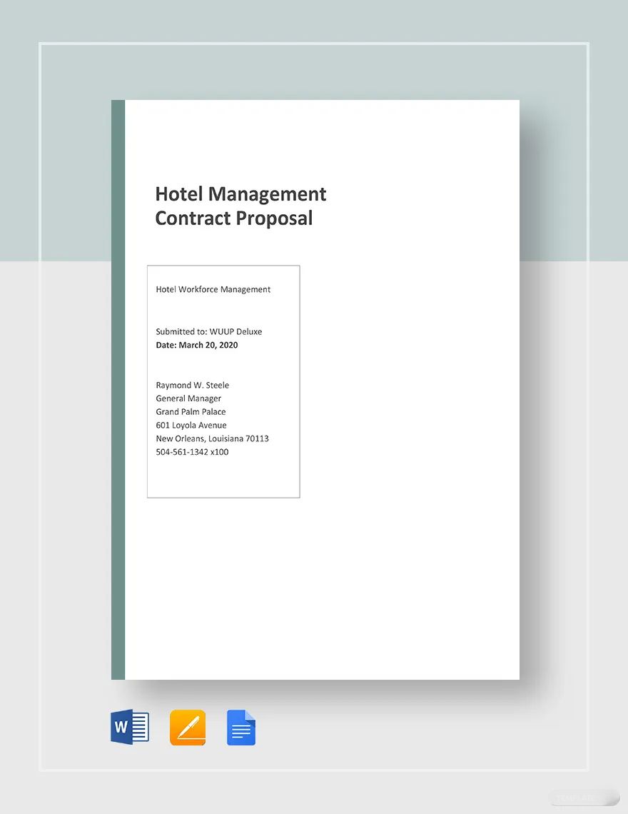 FREE Contract Proposal PDF Template Download Template
