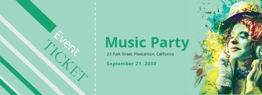 Concert Event Ticket Template - Illustrator, Word, Apple Pages, PSD ...