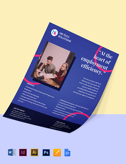 Free Creative HR Flyer Template - Google Docs, Illustrator, InDesign ...