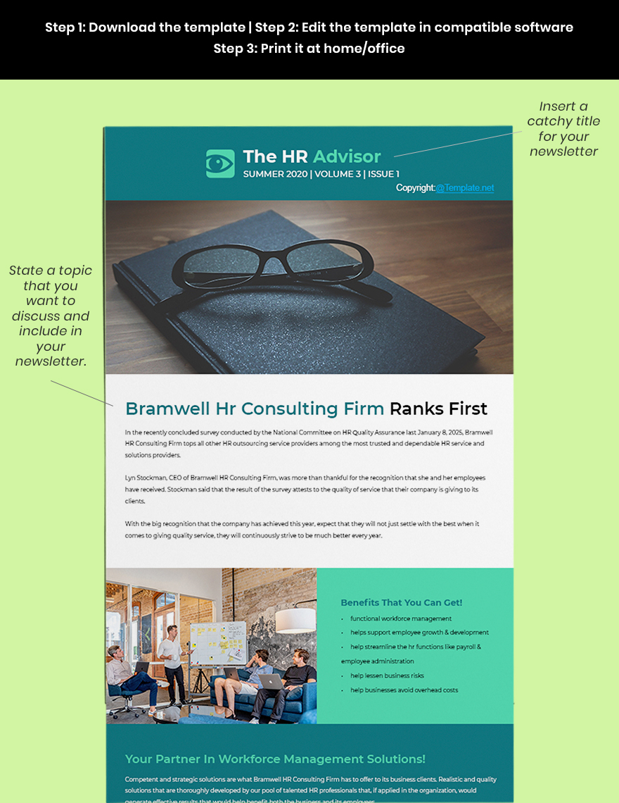 Free Free Sample HR Newsletter Template Google Docs Word Apple 