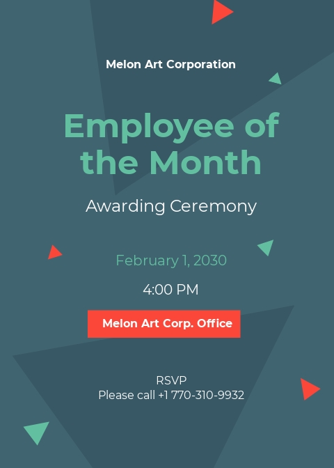 Employee Reception Invitation
