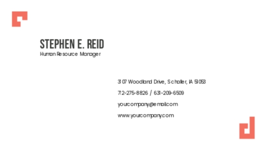 Professional HR Business Card Template [Free JPG] - Google Docs ...
