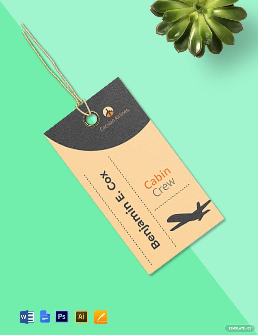 Free Cabin Name Tag Template Google Docs Illustrator Word Apple Pages PSD Template