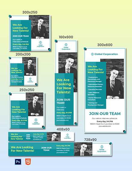 Free Blank HR Banner Template | Template.net