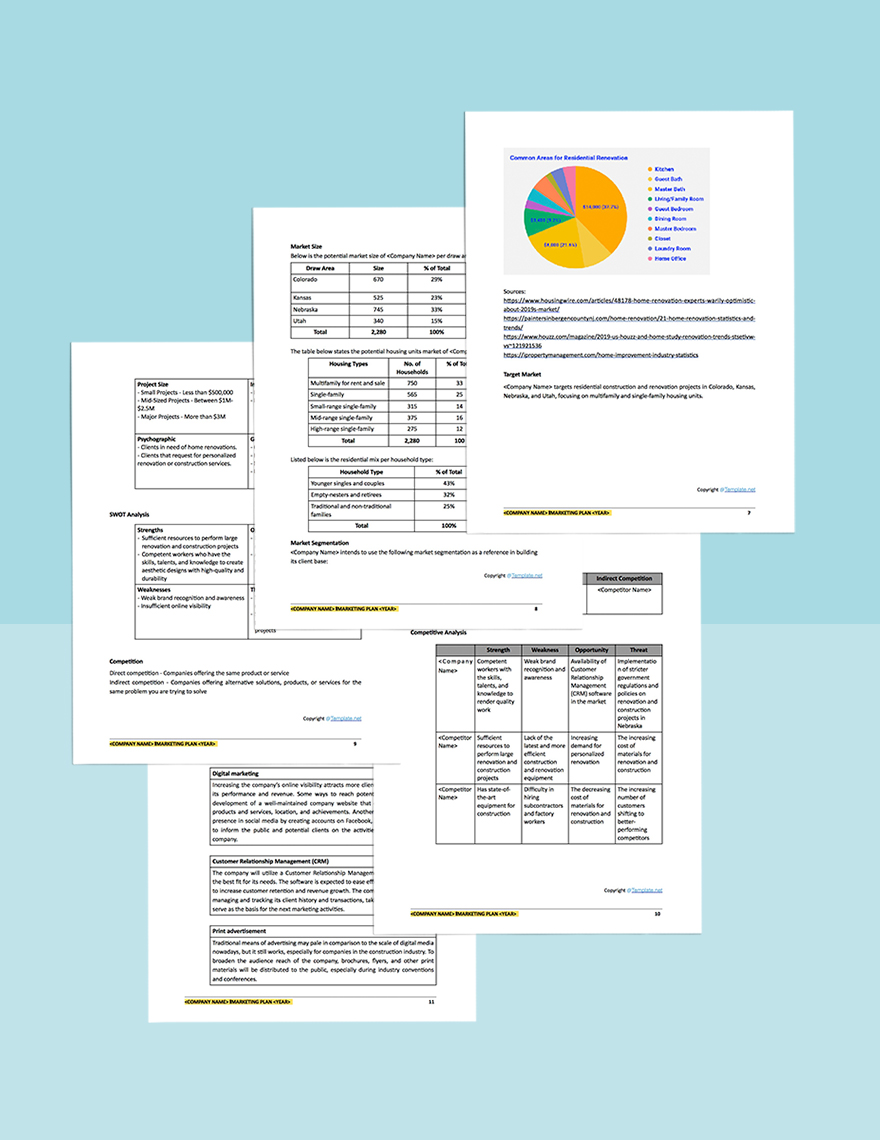Free Modern Construction Marketing Plan Template - Google Docs, Word ...