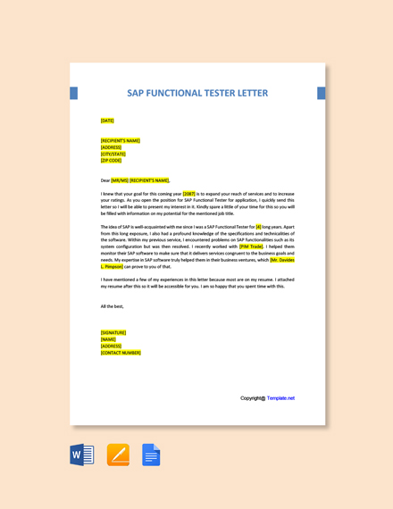 FREE SAP Functional Consultant Cover Letter Template in Google Docs ...