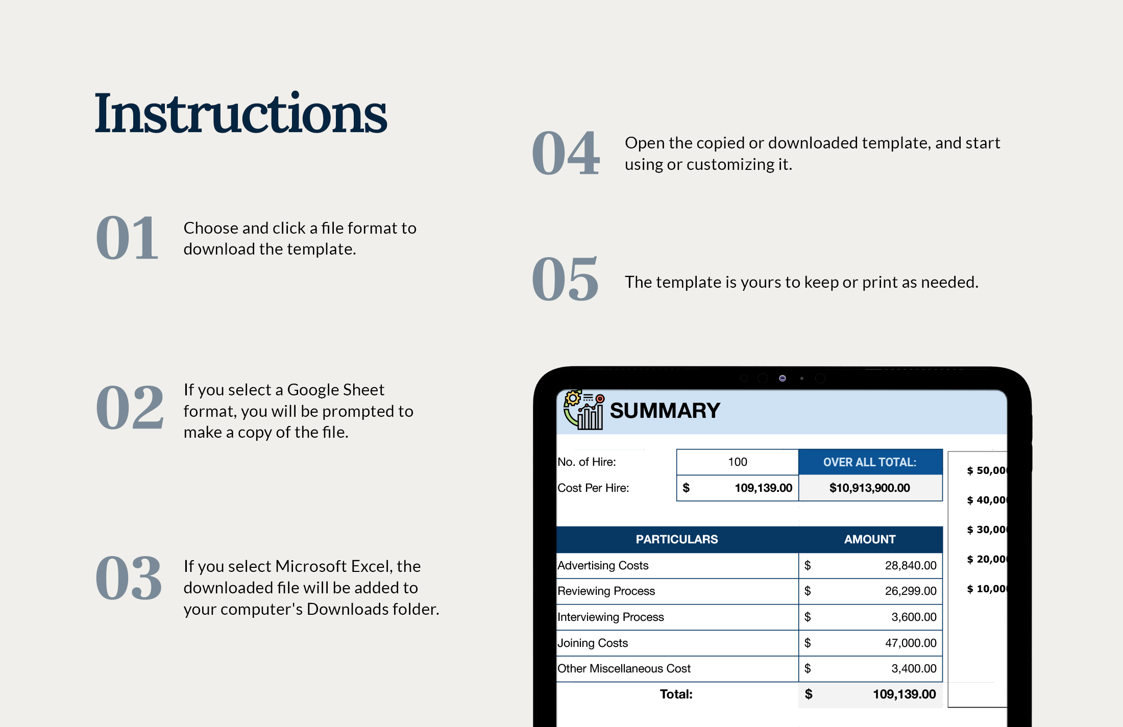 Cost Per Hire Calculator Template - Google Docs, Google Sheets, Excel ...