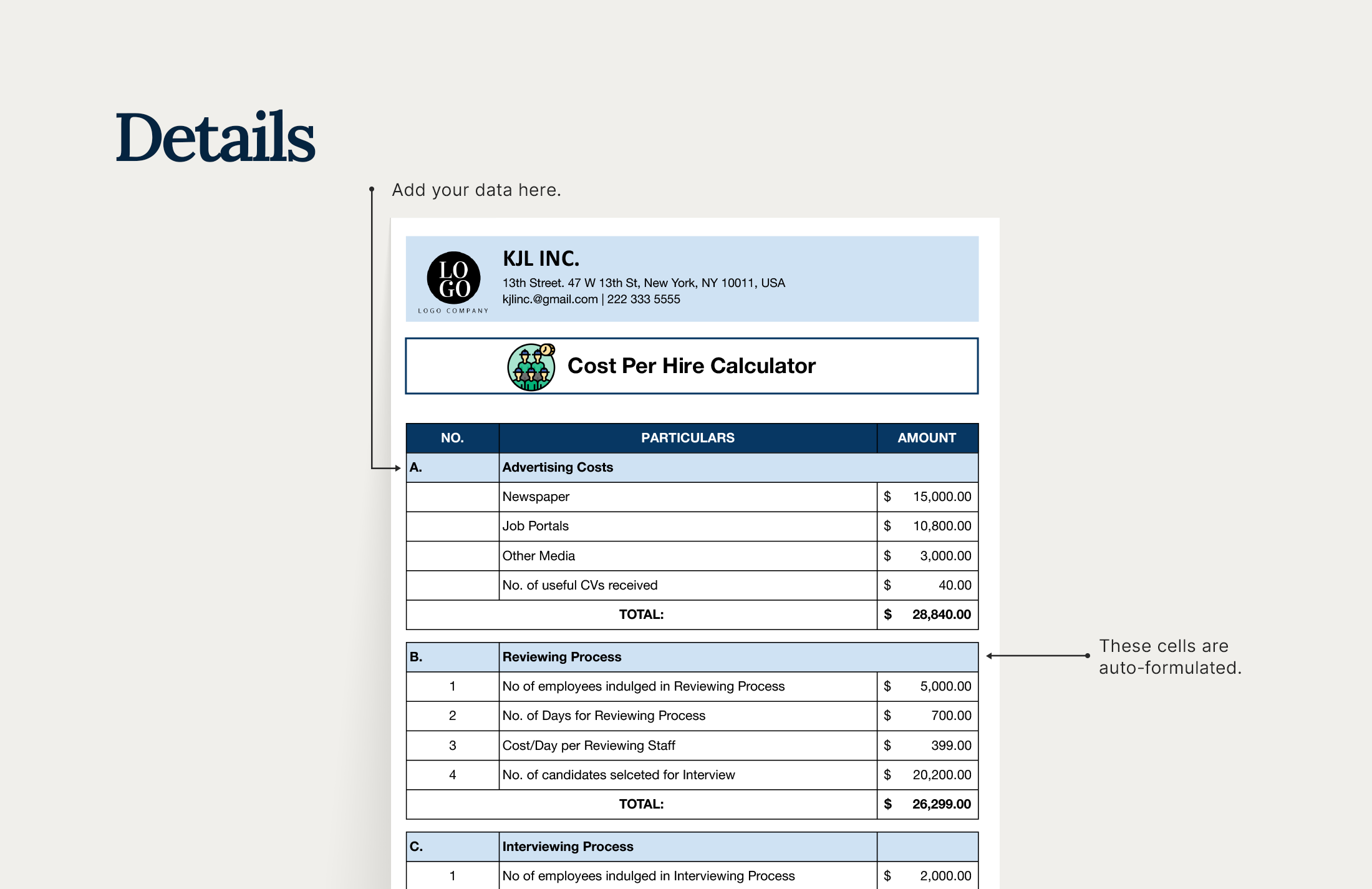 Cost Per Hire Calculator Template Download In Google Docs Excel Cost Per Hire Calculator Template Download In Google Docs Excel