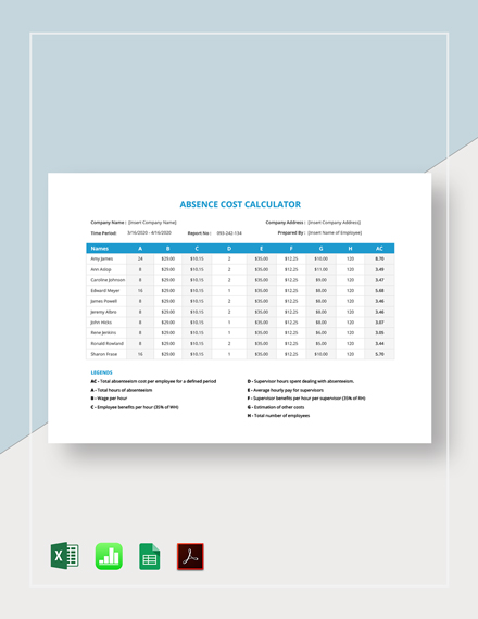 Free True Cost of an Employee Calculator Template - Download in Google ...