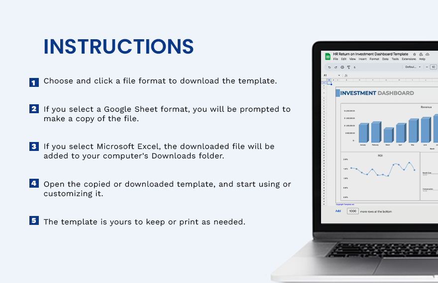 HR Return on Investment Dashboard Template - Download in Excel, Google ...