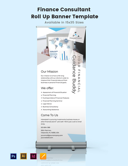 Business Finance Roll-Up Banner Template - Download in Word, Google ...