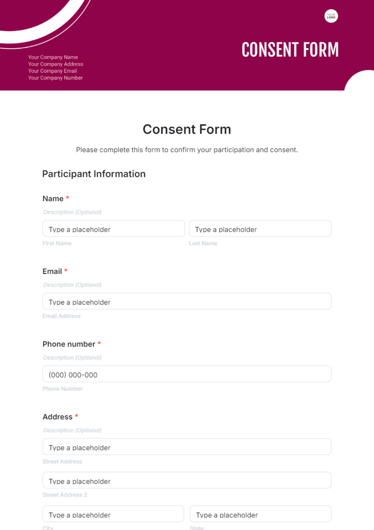 Free Consent To Release Information Form Template To Edit Online
