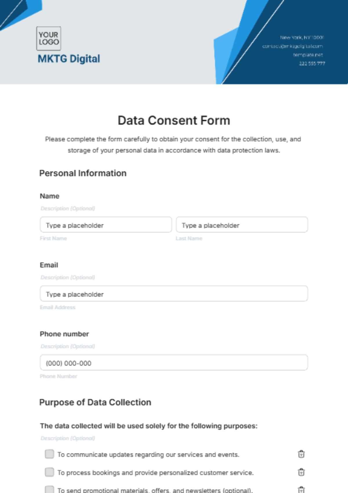Free Consent Form Templates To Edit Online