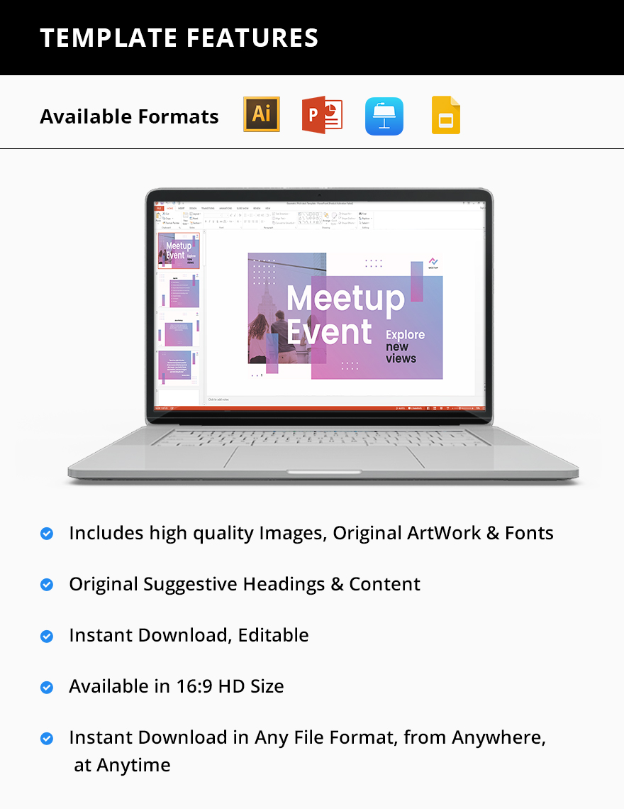 Meetup Event Presentation Template - Download in Illustrator ...