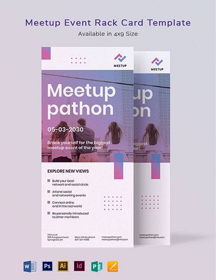 Free Modern University Rack Card Template