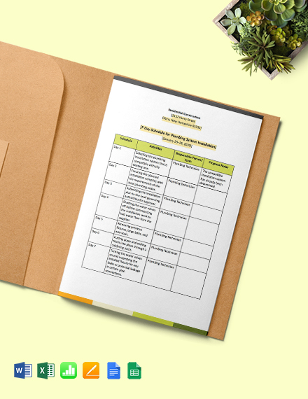 FREE Blank Weekly Schedule Template - Word