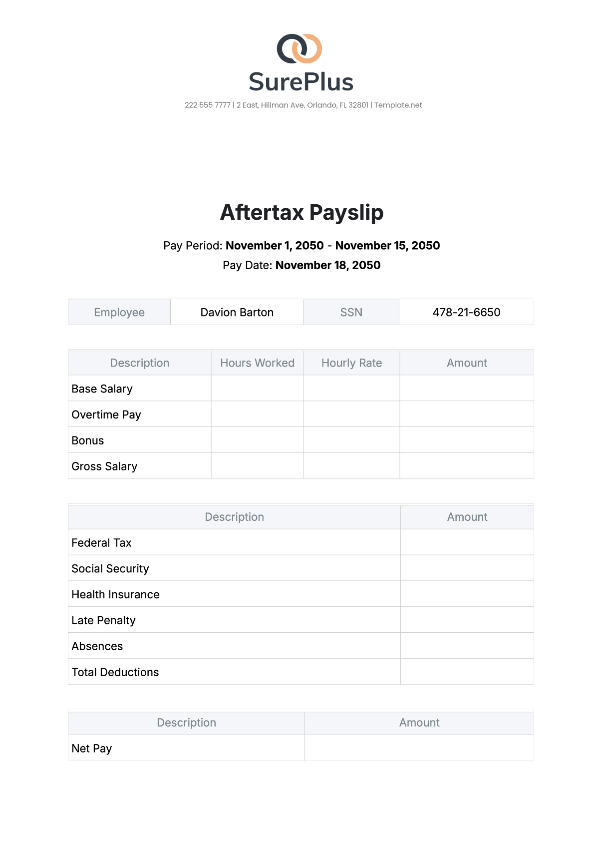 Free Payslip Templates To Edit Online Free Payslip Templates To Edit Online