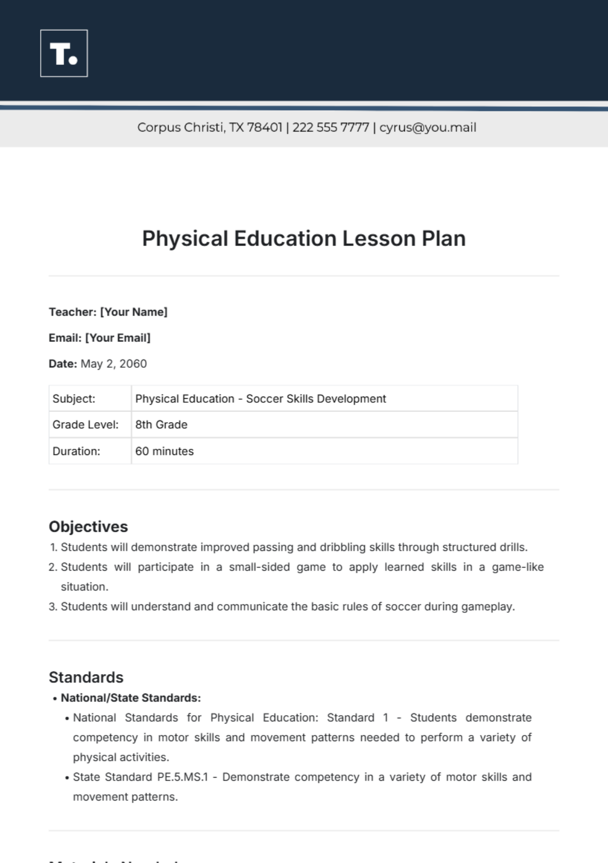 Lesson Plan Template Example Word Infoupdate