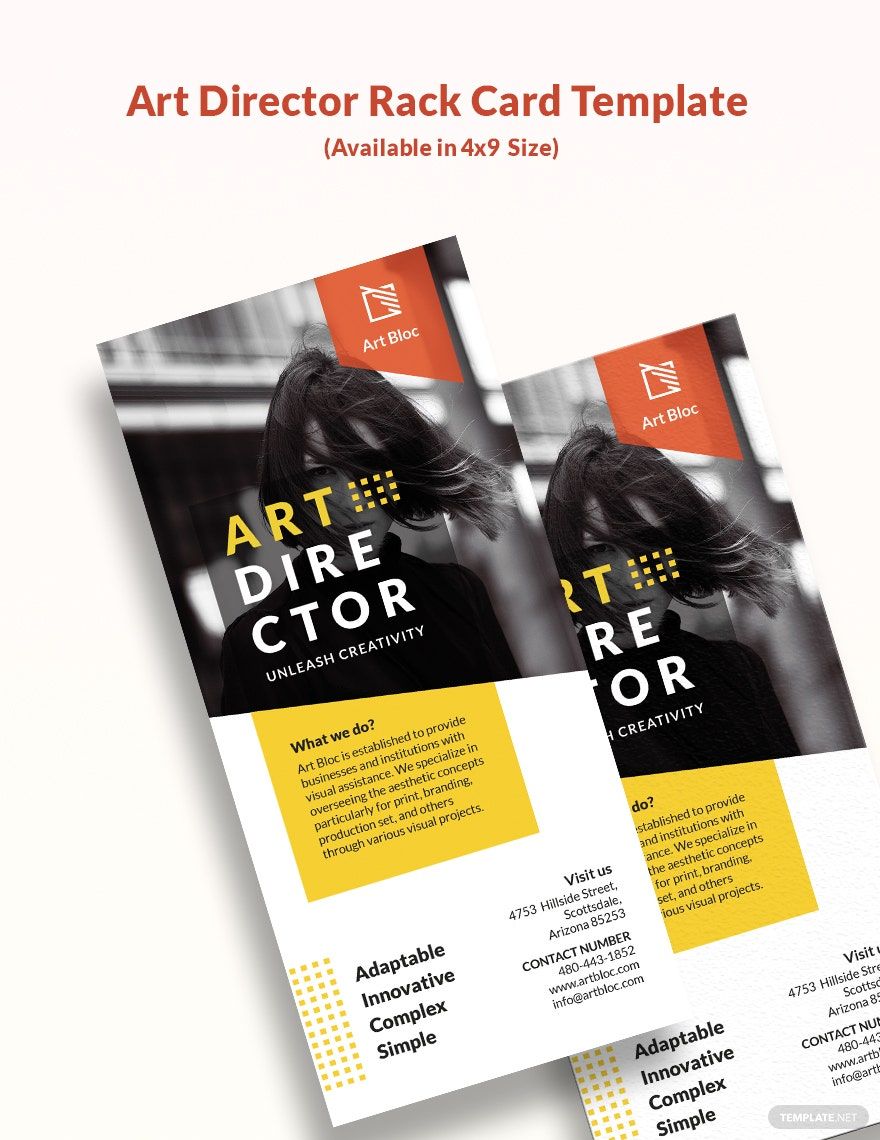 Art Director Rack Card Template Download In Word Illustrator PSD 