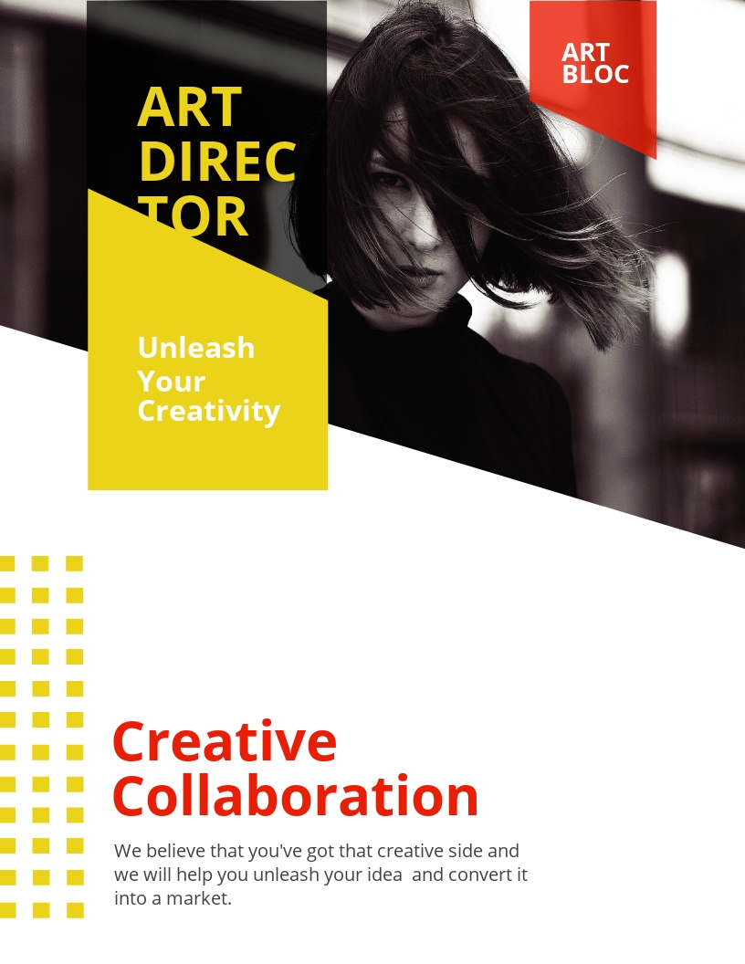 Free Art Director Pamphlet Template